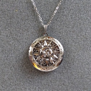 Sun and Moon Constellation Locket Necklace: Celestial Jewelry - Etsy
