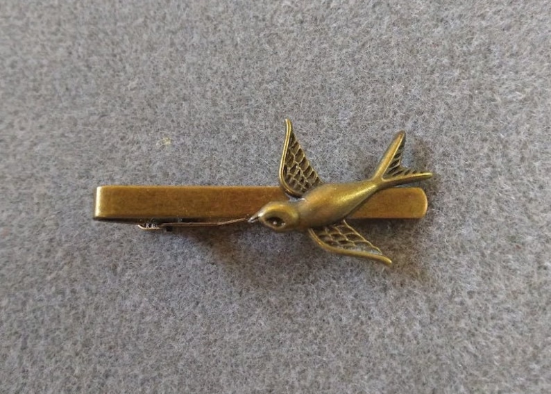 Swallow Bird Tie Clip: Nature Inspired Gift - Etsy