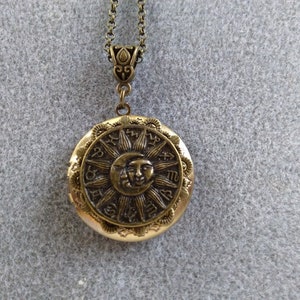 Sun and Moon Constellation Locket Necklace Great Gift Birthday ...
