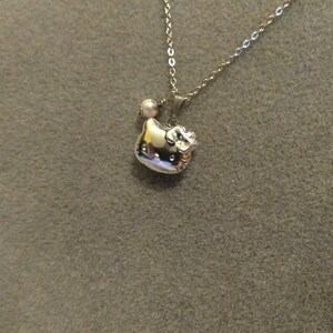 Cute Kitty Cat Locket Necklace With Cultured Fresh Water Pearl Great ...
