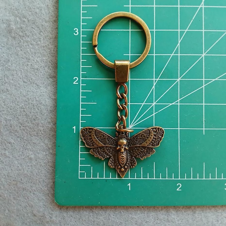 Antique Bronze Moth Keychain: Birthday Gift - Etsy