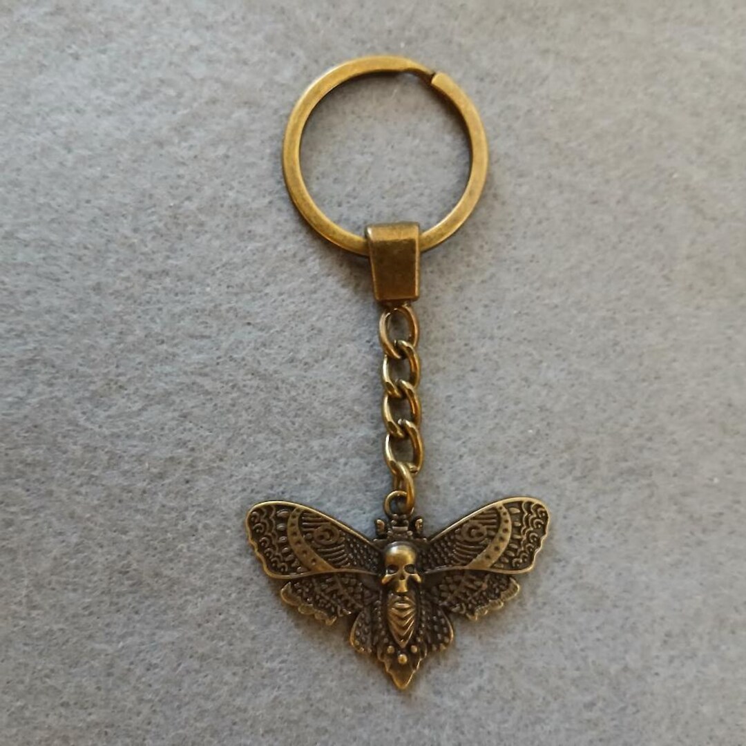 Antique Bronze Moth Keychain: Birthday Gift - Etsy