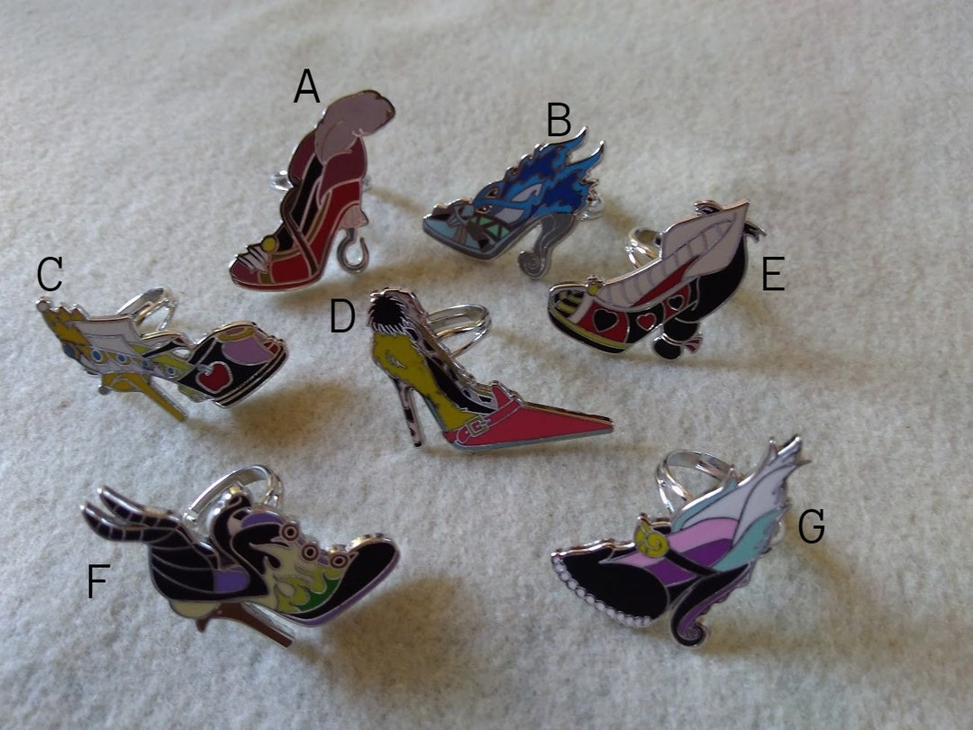 Disney Villains' High Heel Rings Adjustable Rings Captain - Etsy