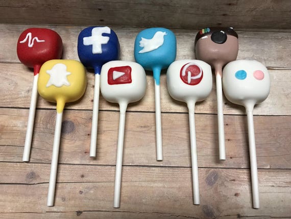 Social Media Cake Pops | Etsy