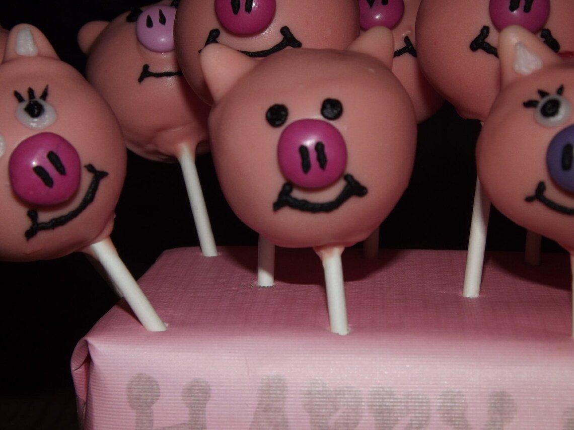 Pig Cake Pops - Etsy