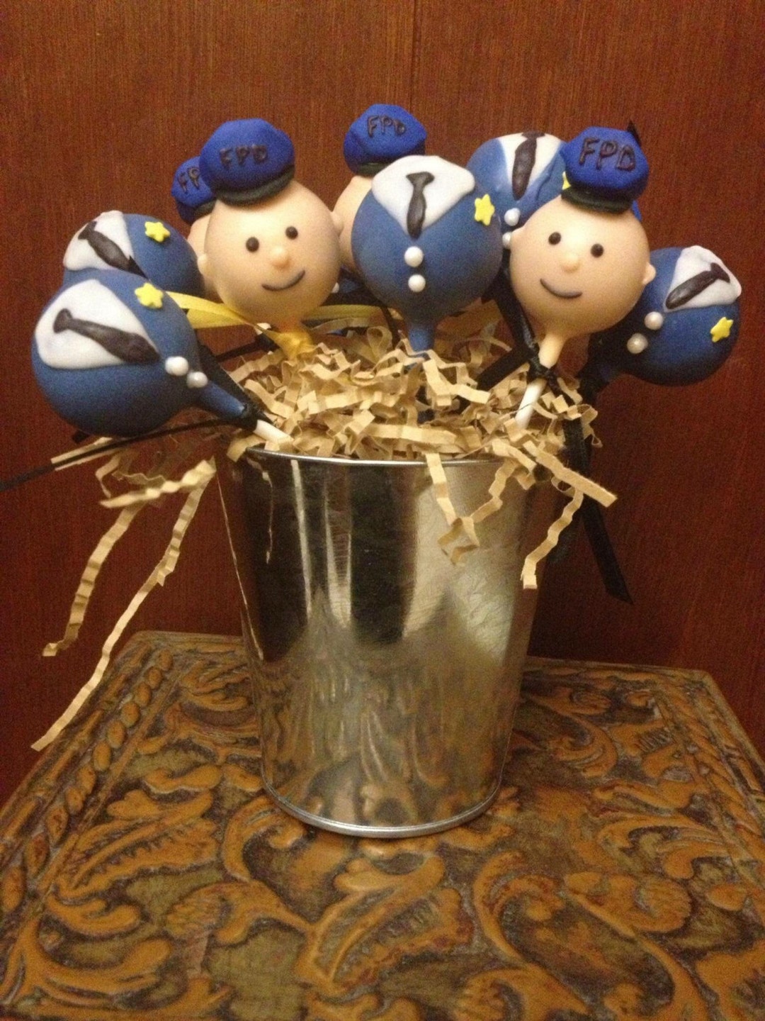 Police Officer Cake Pops - Etsy