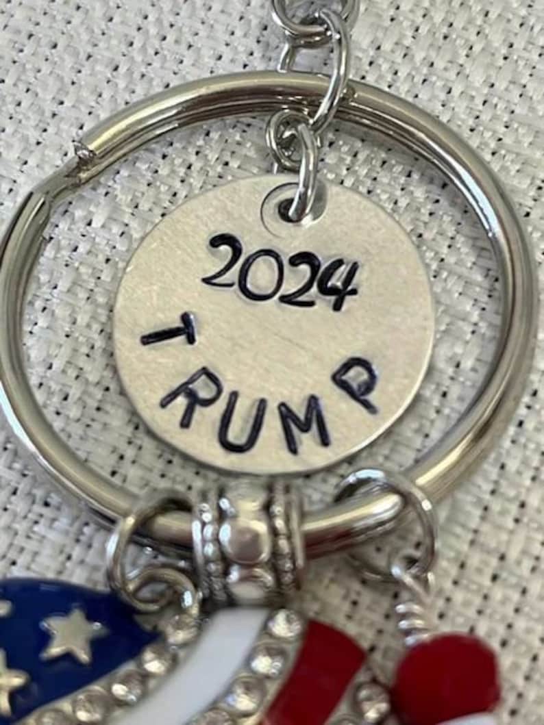 TRUMP 2024 Patriotic Keychain - Etsy