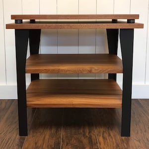 Mahogany Stereo and Turntable Console With Optional Vinyl Storage ...