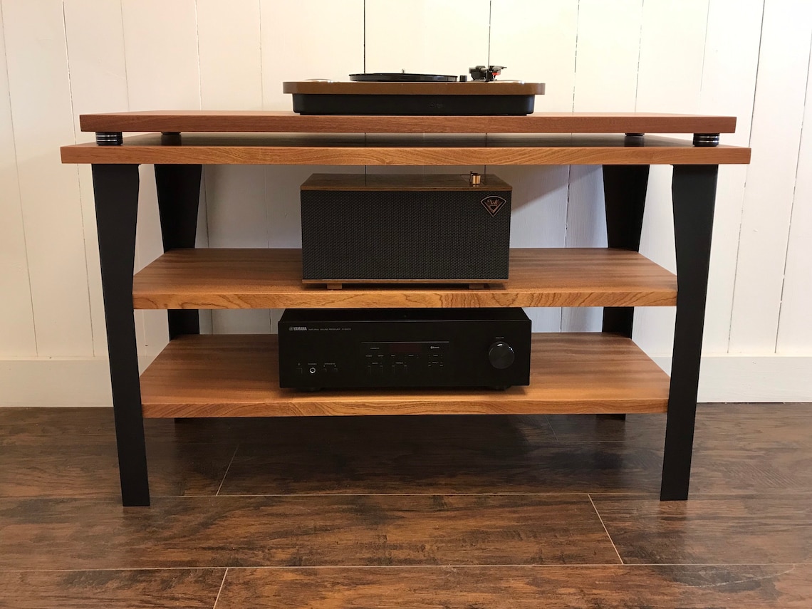 Mahogany Stereo and Turntable Console With Optional Vinyl - Etsy
