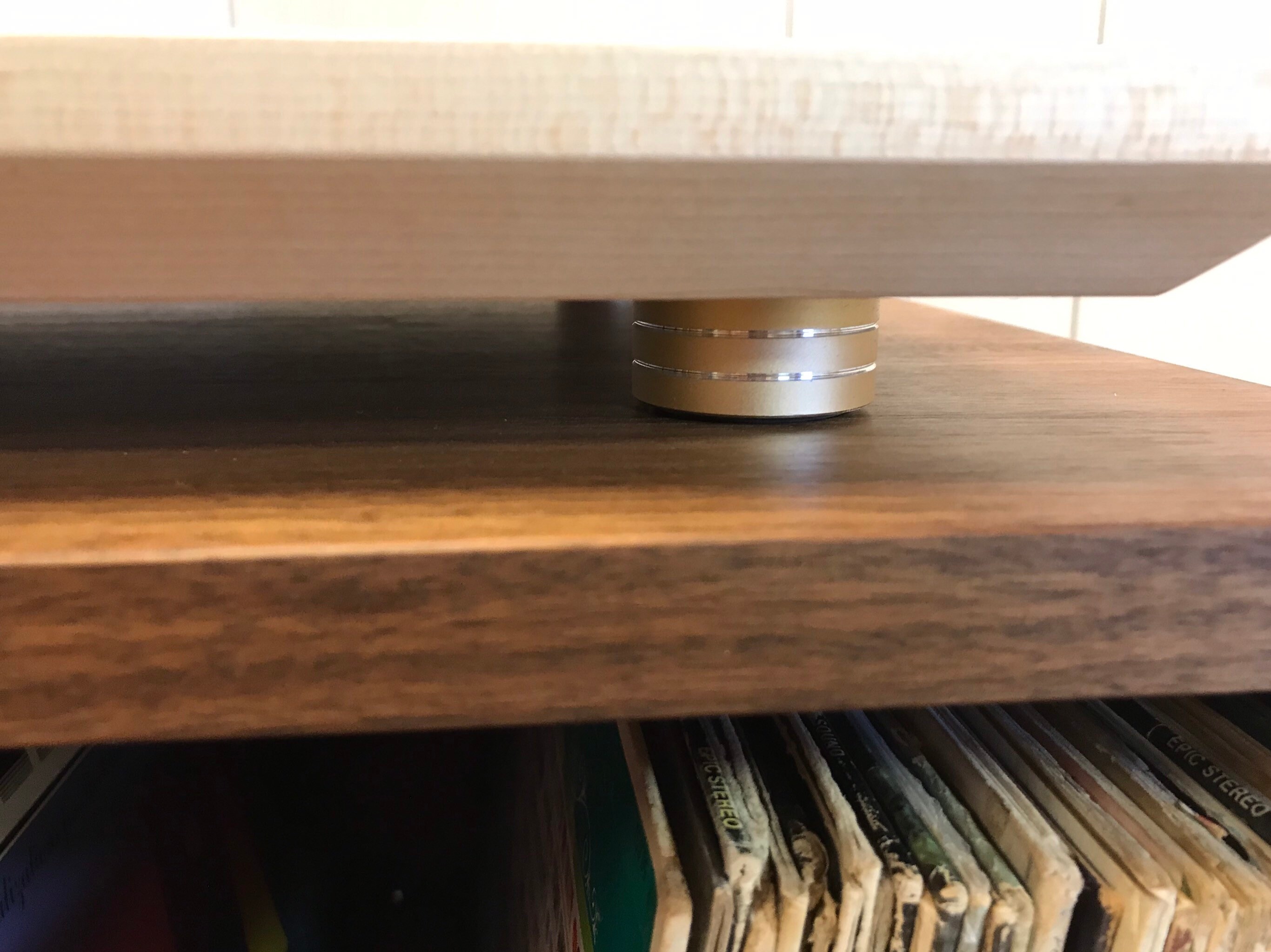 Solid Walnut Album Storage Console With Blonde Maple Accents. | Etsy