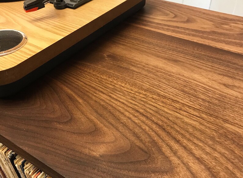 Solid Walnut Turntable Cabinet With Album Storage. Mid Century - Etsy