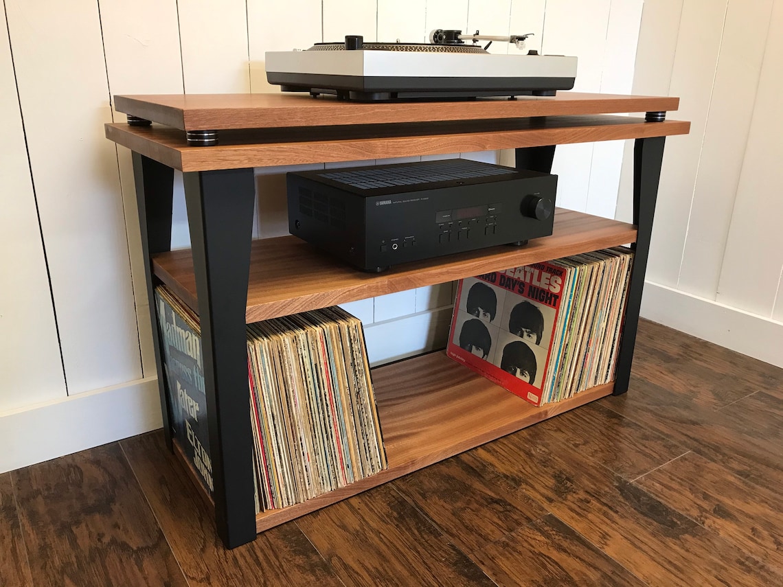 Mahogany Stereo and Turntable Console With Optional Vinyl - Etsy