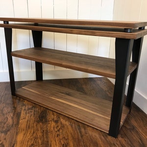 Walnut Stereo and Turntable Console With Optional Vinyl Storage ...