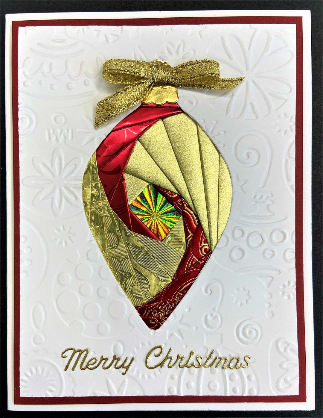 Iris Folding Card Kit #78: Ornament Design, A2 Size, Christmas - Etsy