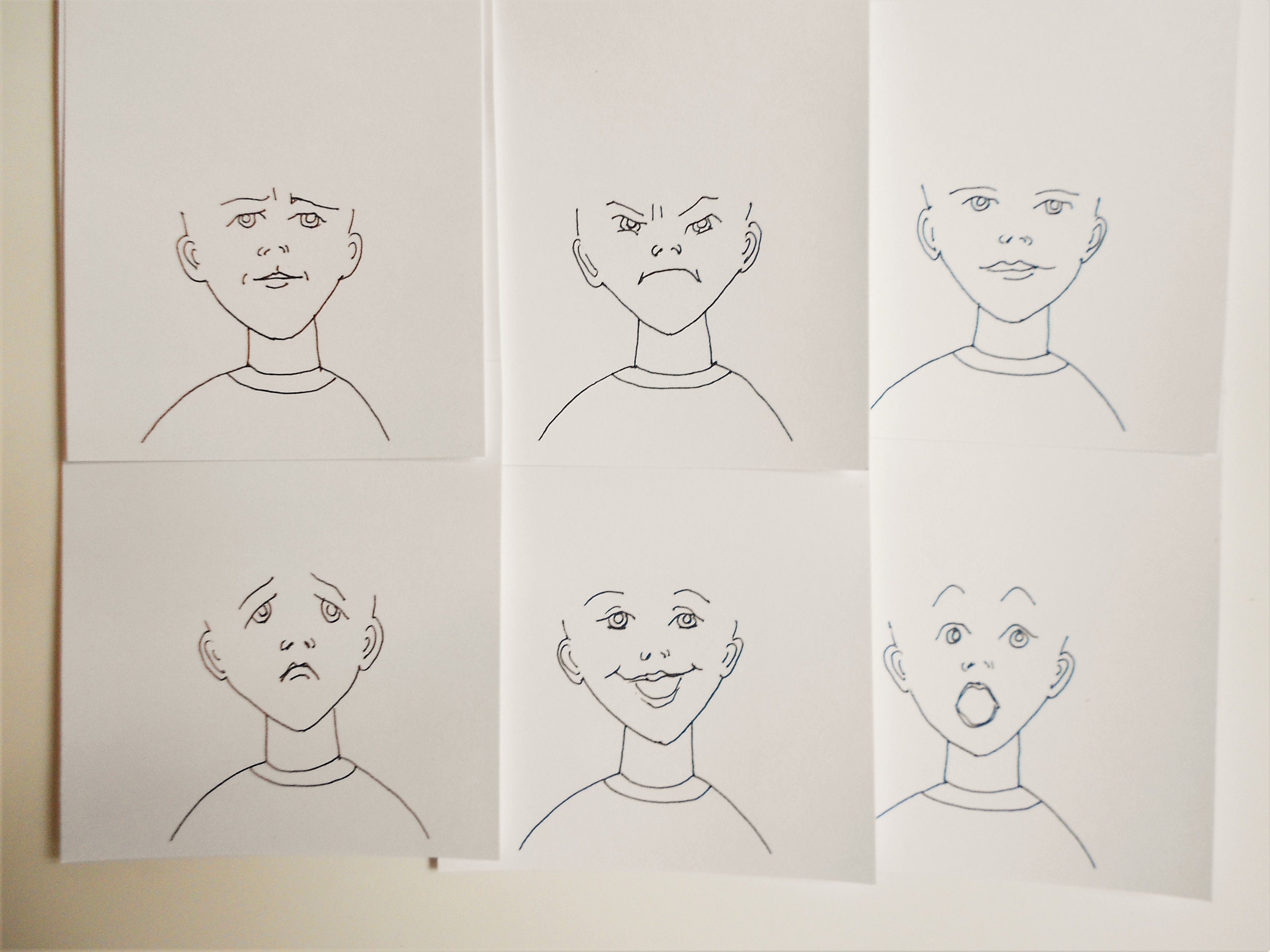 Emotions Cards Feelings Activity Kit Greeting Cards or Kids Desk ...