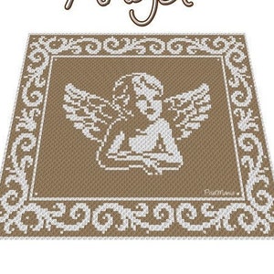 ANGEL - Graph for Crochet Sc Blanket, Written & Color Blocked ...