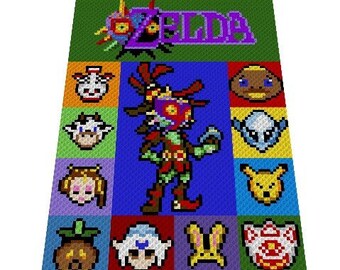 The Legend of Zelda Inspired Graph for Blanket C2C Written | Etsy