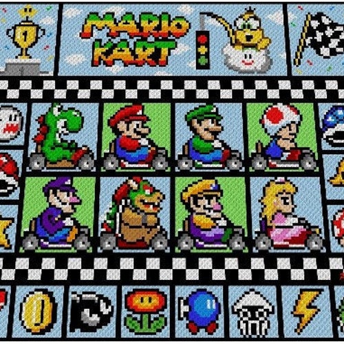 Extansiion Pack 1 MARIO KART XL Blanket Super Mario - Etsy