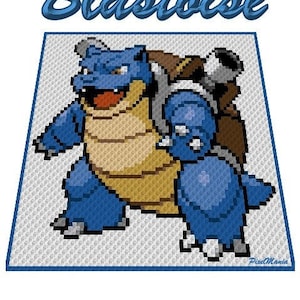BLASTOISE - POKÉMON Inspired Graph for C2C Blanket - Etsy