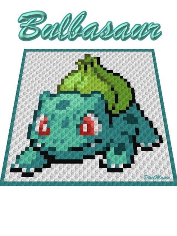 Bulbasaur Pixel Art Grid