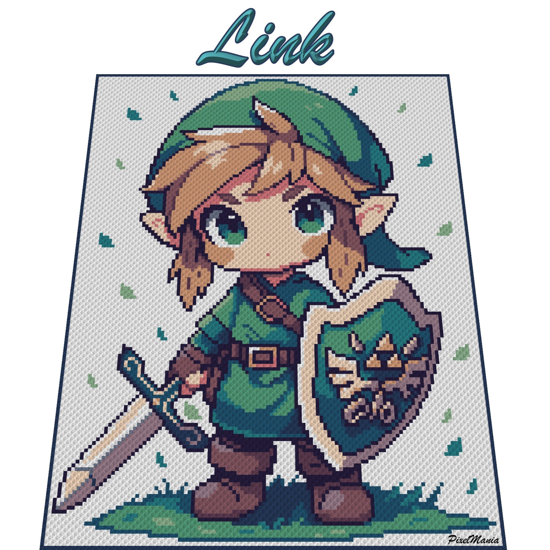 LINK - the Legend of Zelda Inspired Graph for C2C Blanket - Etsy