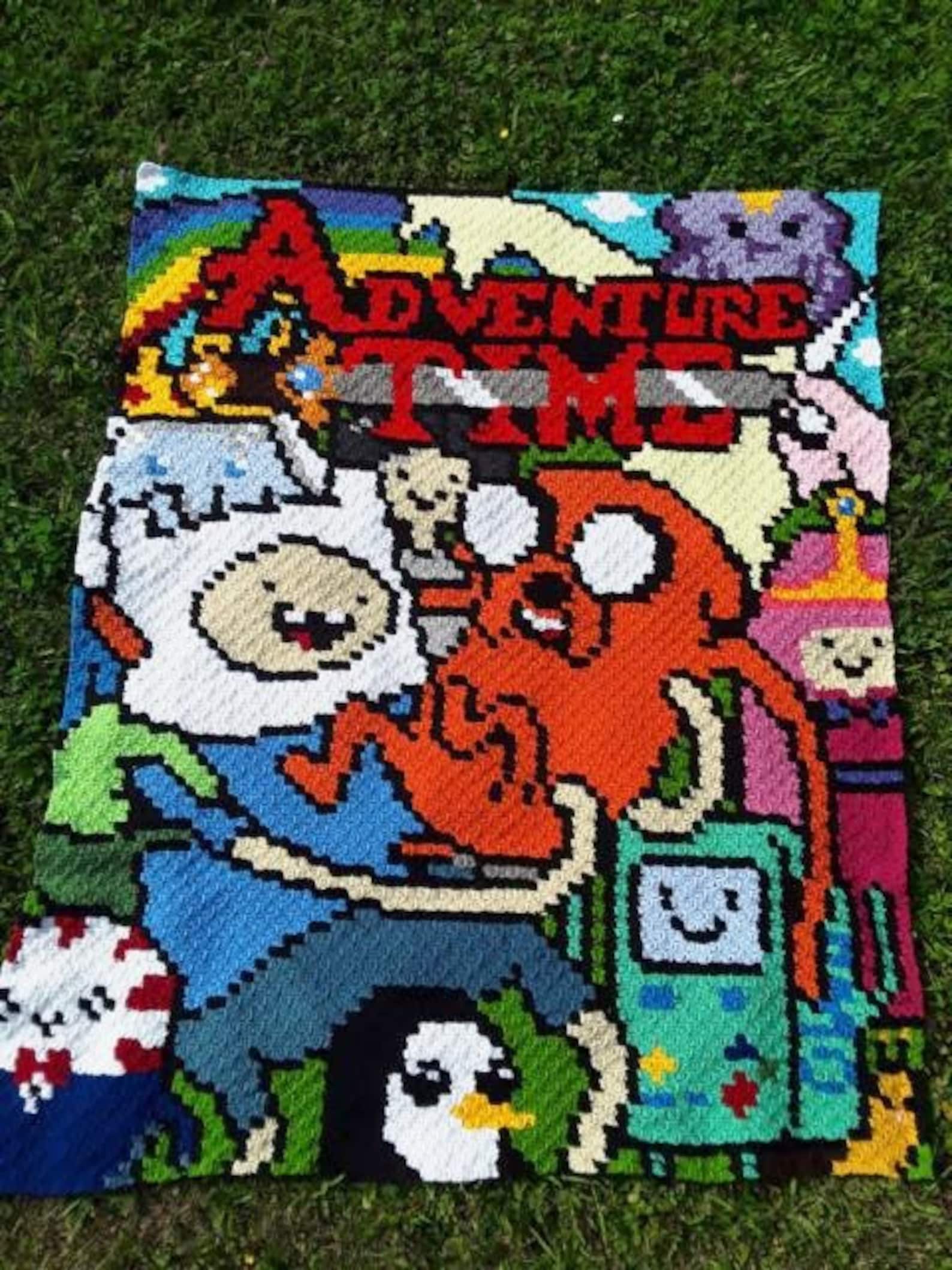 Adventure Time Doodle Inspired Graph for Blanket, C2C, Written ...