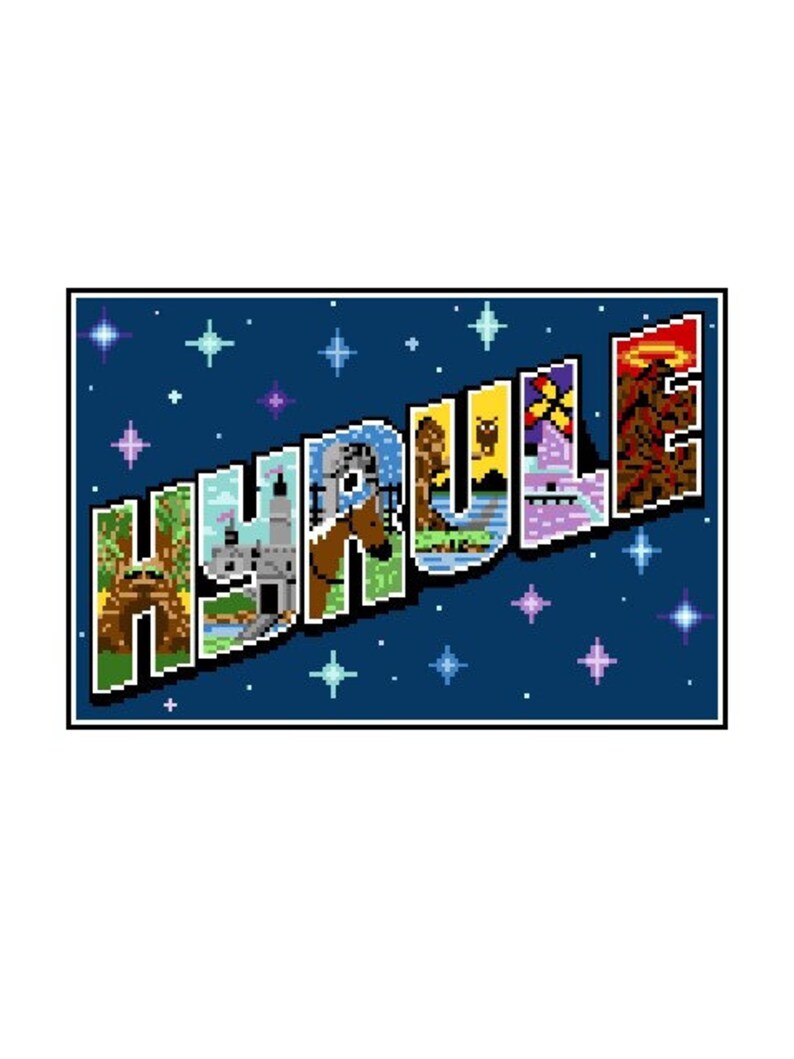 HYRULE - the Legend of Zelda Inspired Graph for Blanket, C2C, Written ...