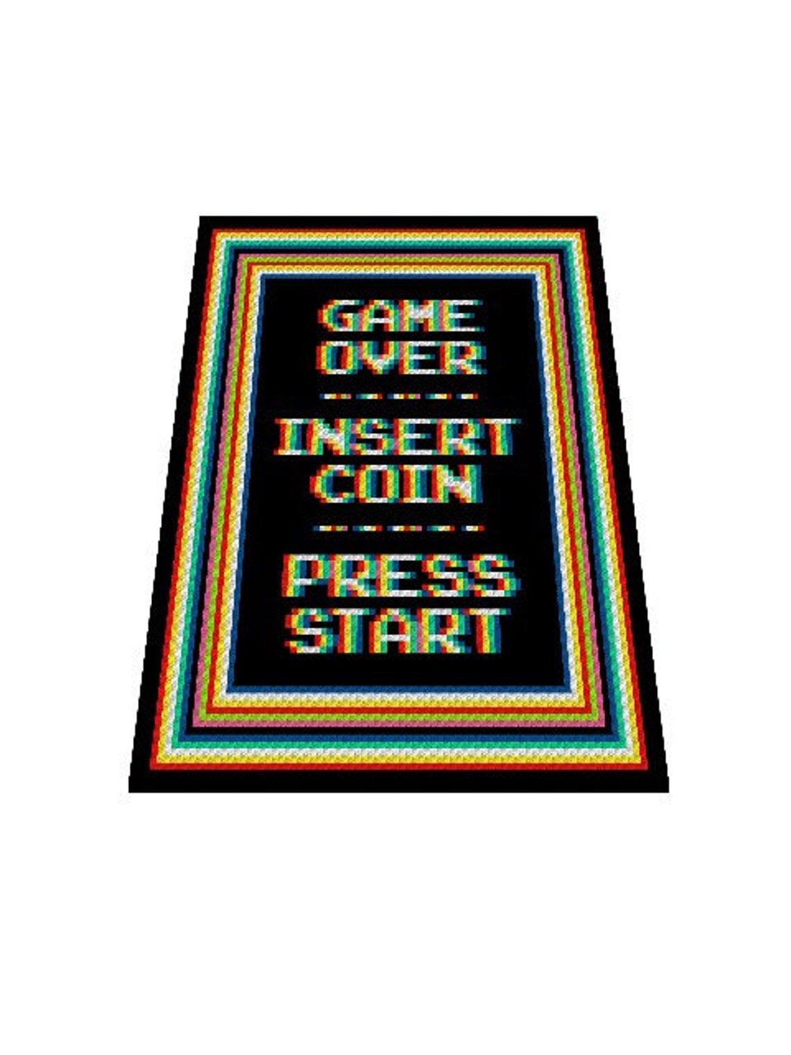 GAME OVER 2 - Graph for Crochet C2c Gamer Blanket, Written & Color ...