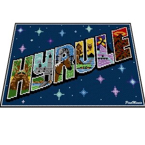 HYRULE - the Legend of Zelda Inspired Graph for Blanket, C2C, Written ...