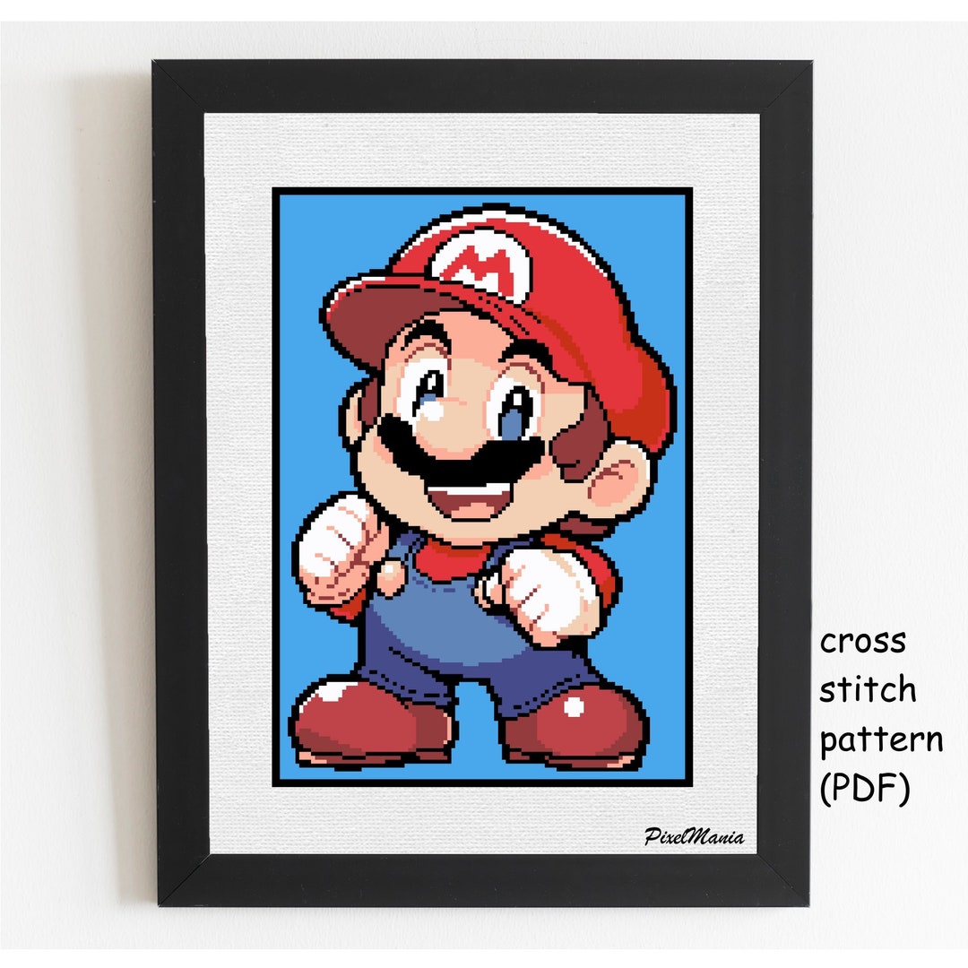 SUPER MARIO - Modern Cross Stitch PATTERN - Etsy