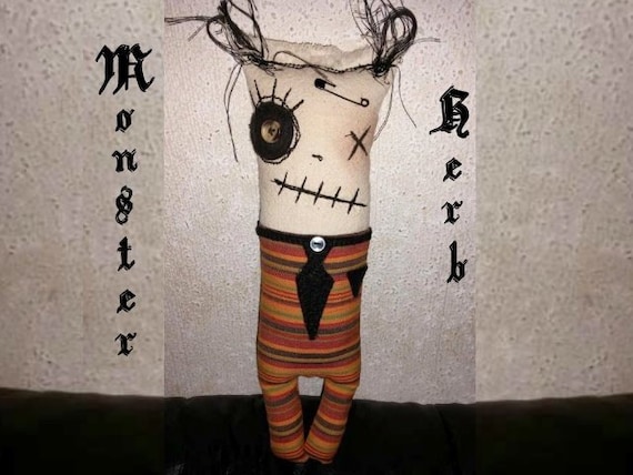 MonSterDoLL HerB creepy doll Voodoo Halloween | Etsy