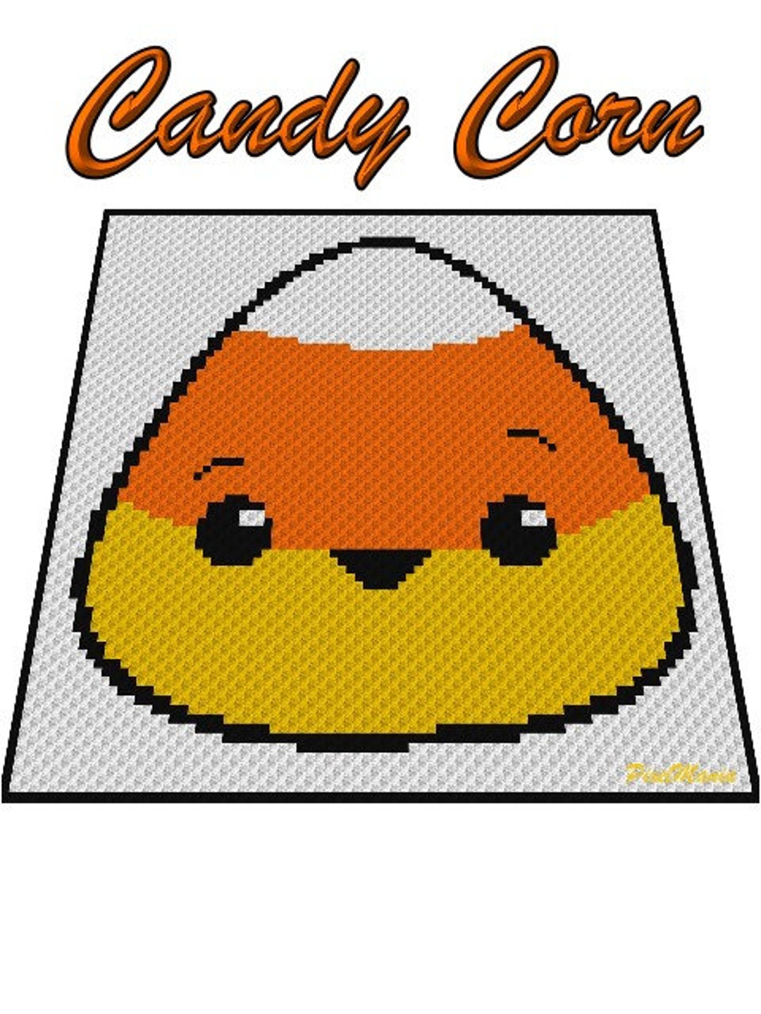 CANDY CORN - Graph for Crochet Blanket, C2C, Written & Color Blocked ...