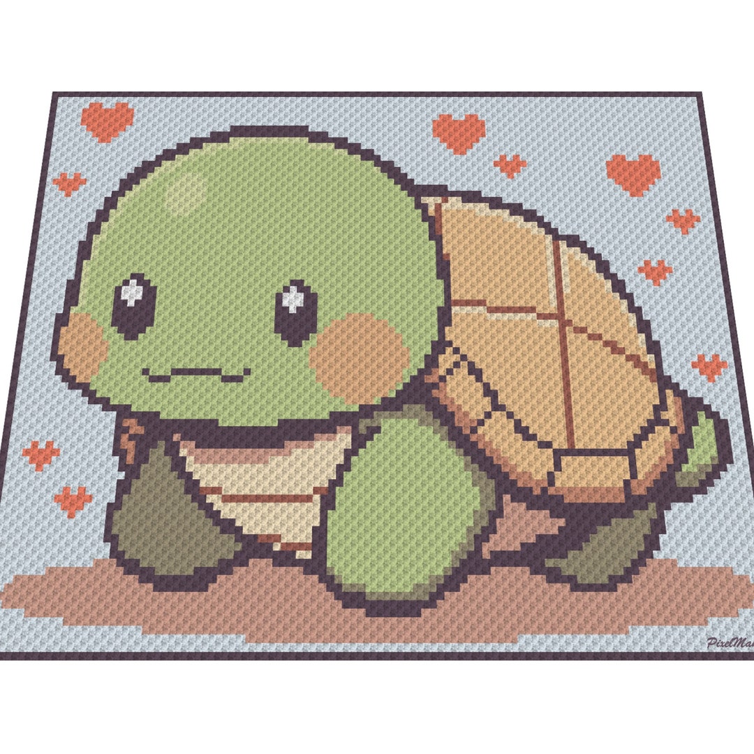 TURTLE - Graph for C2c Crochet Blanket - Etsy