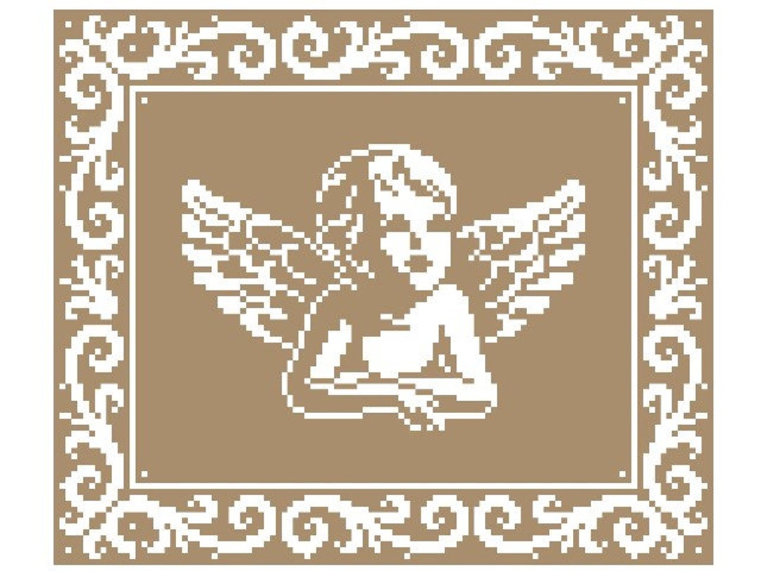 ANGEL - Graph for Crochet Sc Blanket, Written & Color Blocked ...