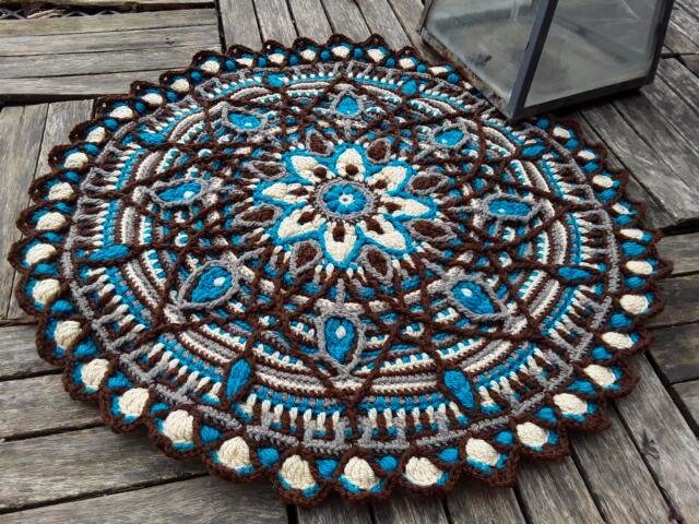 MANDALA RUG RAG Rug Crochet Round Rug Meditation Mat | Etsy