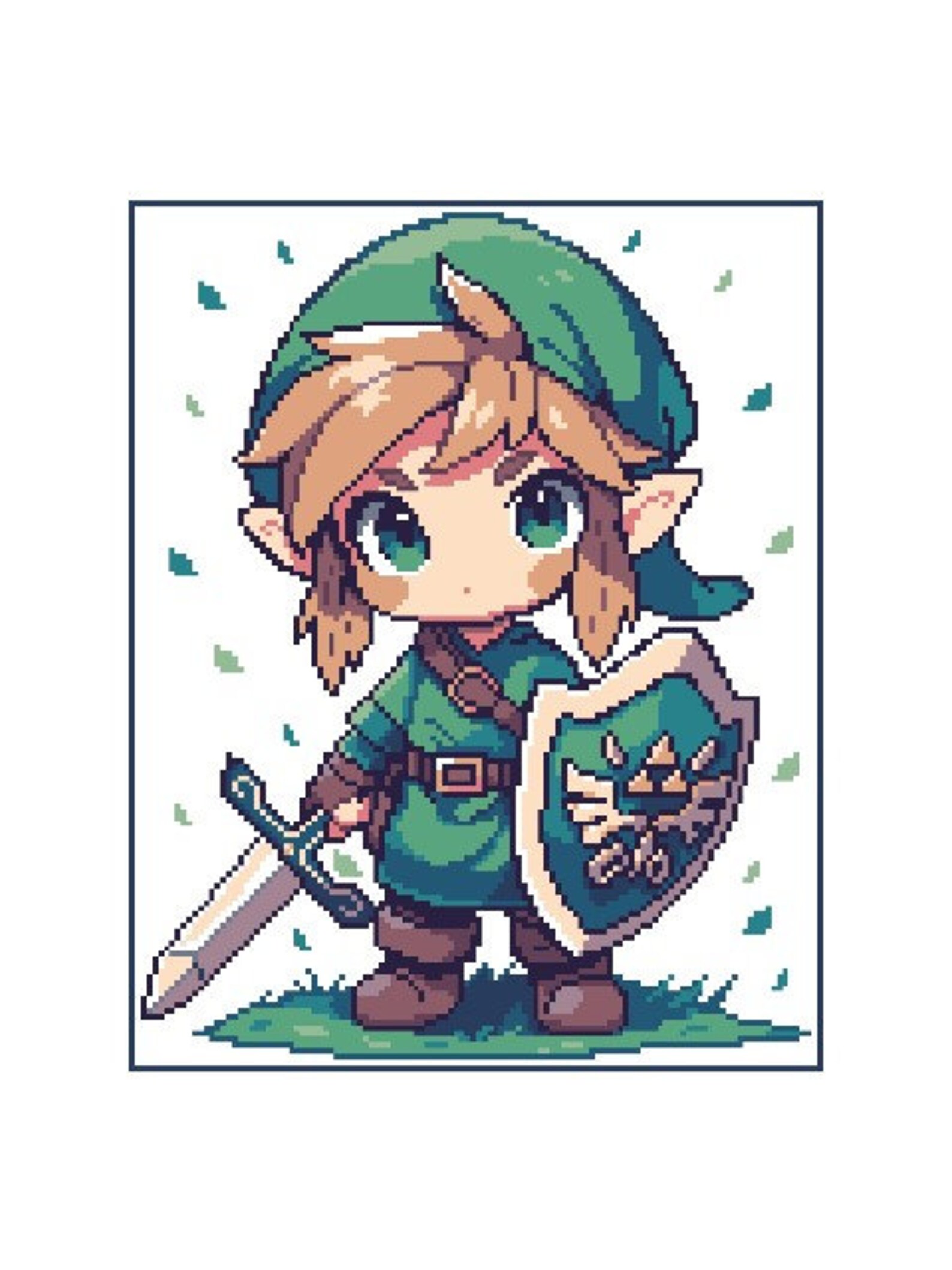 LINK - the Legend of Zelda Inspired Graph for C2C Blanket - Etsy
