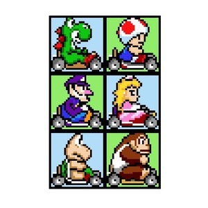 MARIO KART - ADD on - Super Mario Inspired Graph for Blanket, C2C ...