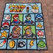 MARIO KART - Super Mario Inspired Graph for Blanket, C2C, Written ...