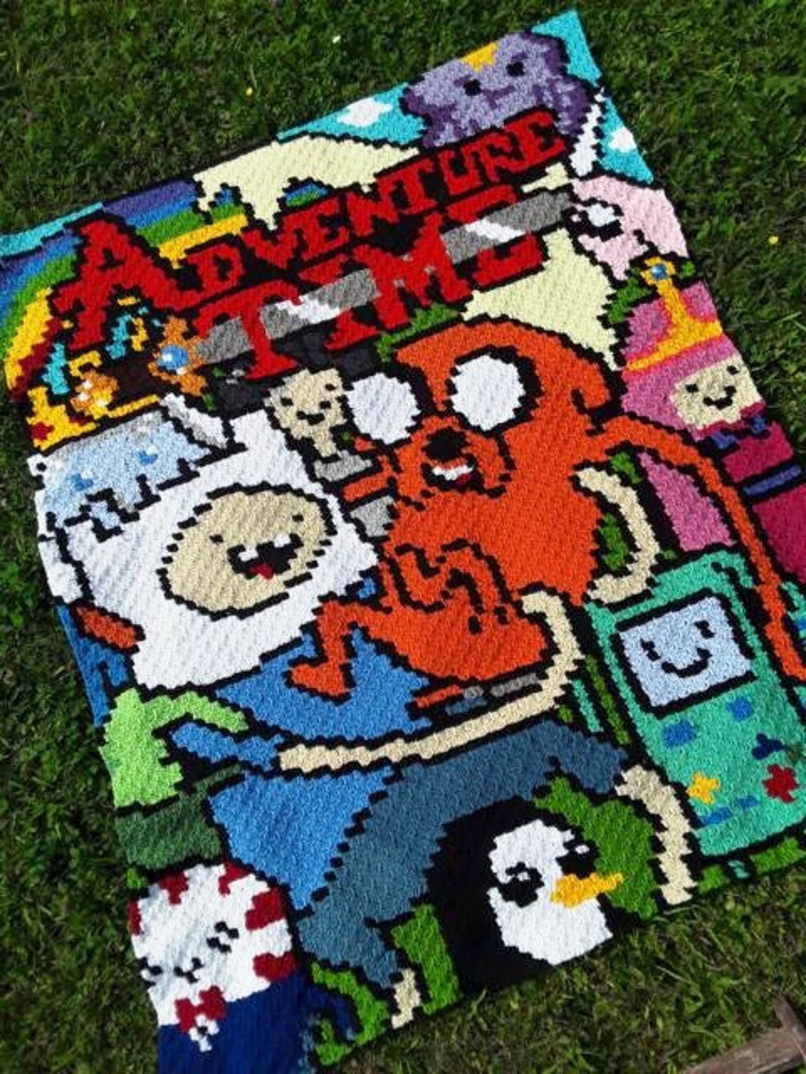 Adventure Time Doodle Inspired Graph for Blanket, C2C, Written ...