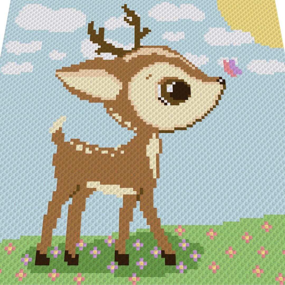 DEER - Crochet Graph for Blanket, C2C, Written & Color Blocked ...