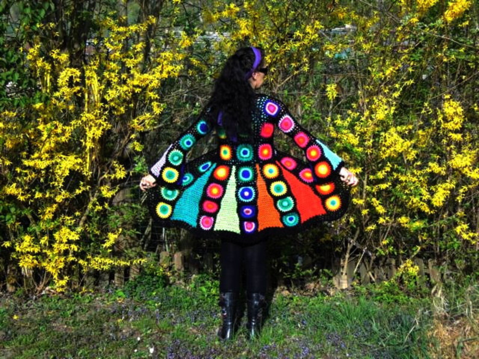 CROCHET PATTERN Rainbow Circles Coat E-book Instant - Etsy