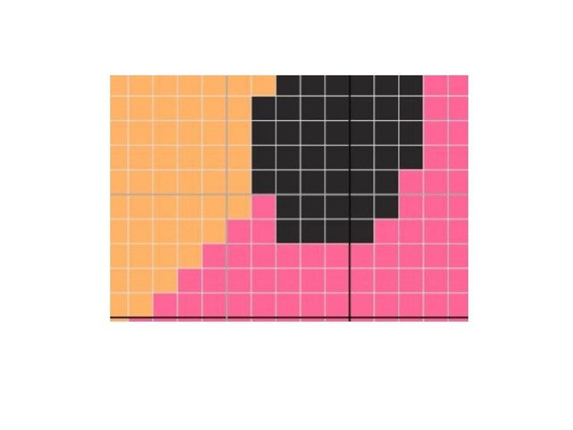 Rainbow STAR Crochet Graph for Blanket C2C Written & Color - Etsy