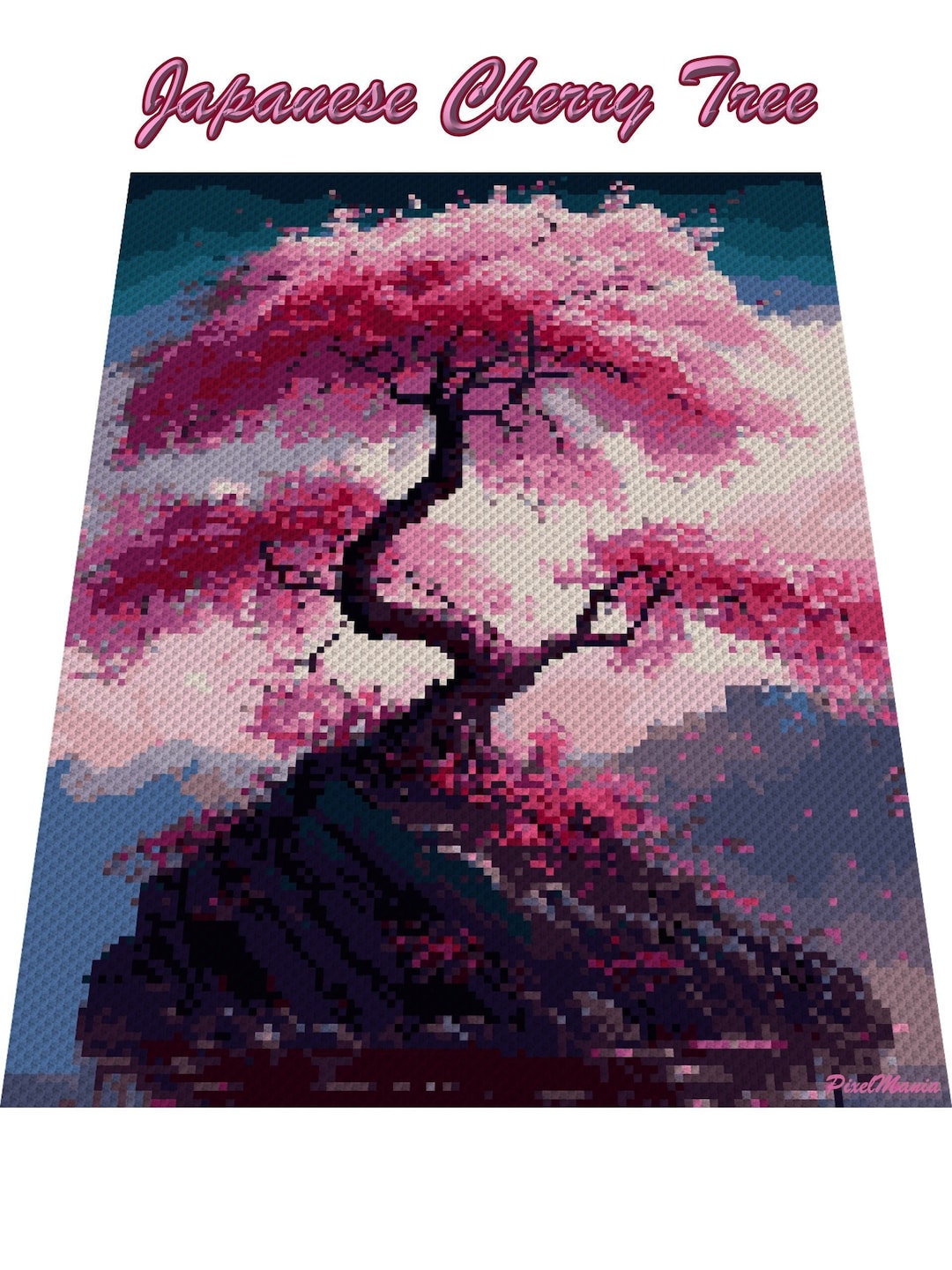 JAPANESE CHERRY TREE - Graph for C2c Crochet Blanket - Etsy