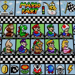 Extansiion Pack 2 - MARIO KART XXL Blanket - Super Mario Inspired Graph ...