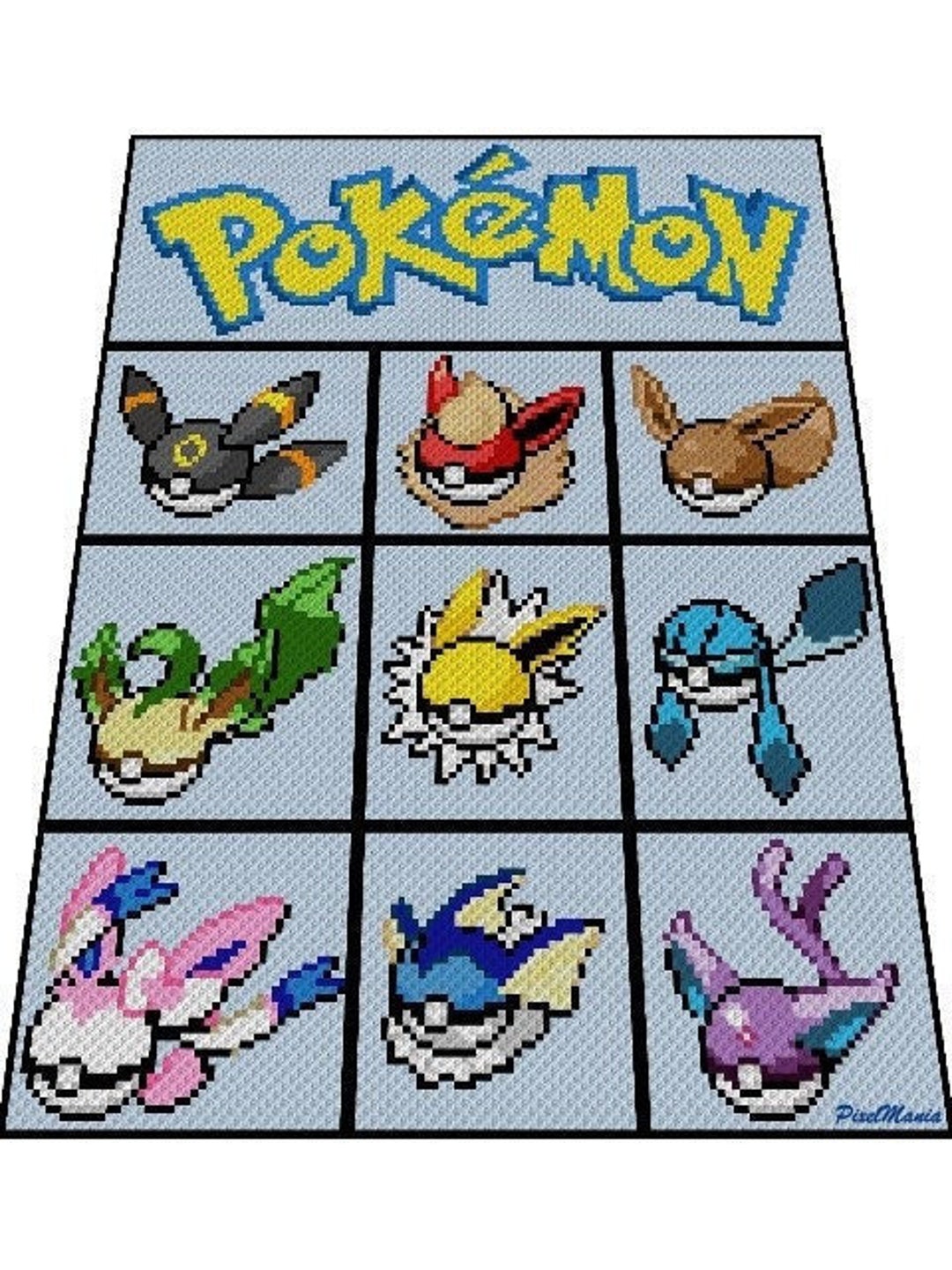 EEVEE EVOLUTION POKEBALLS Pokémon Inspired Graph for C2c - Etsy