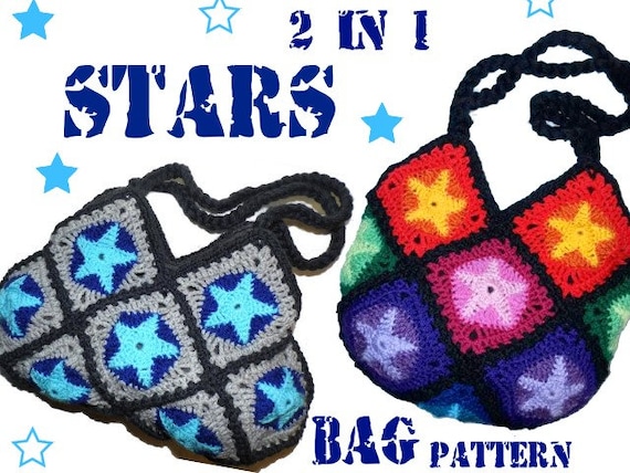 CROCHET PATTERN STaRS 2in1 2 different bags 1 star | Etsy