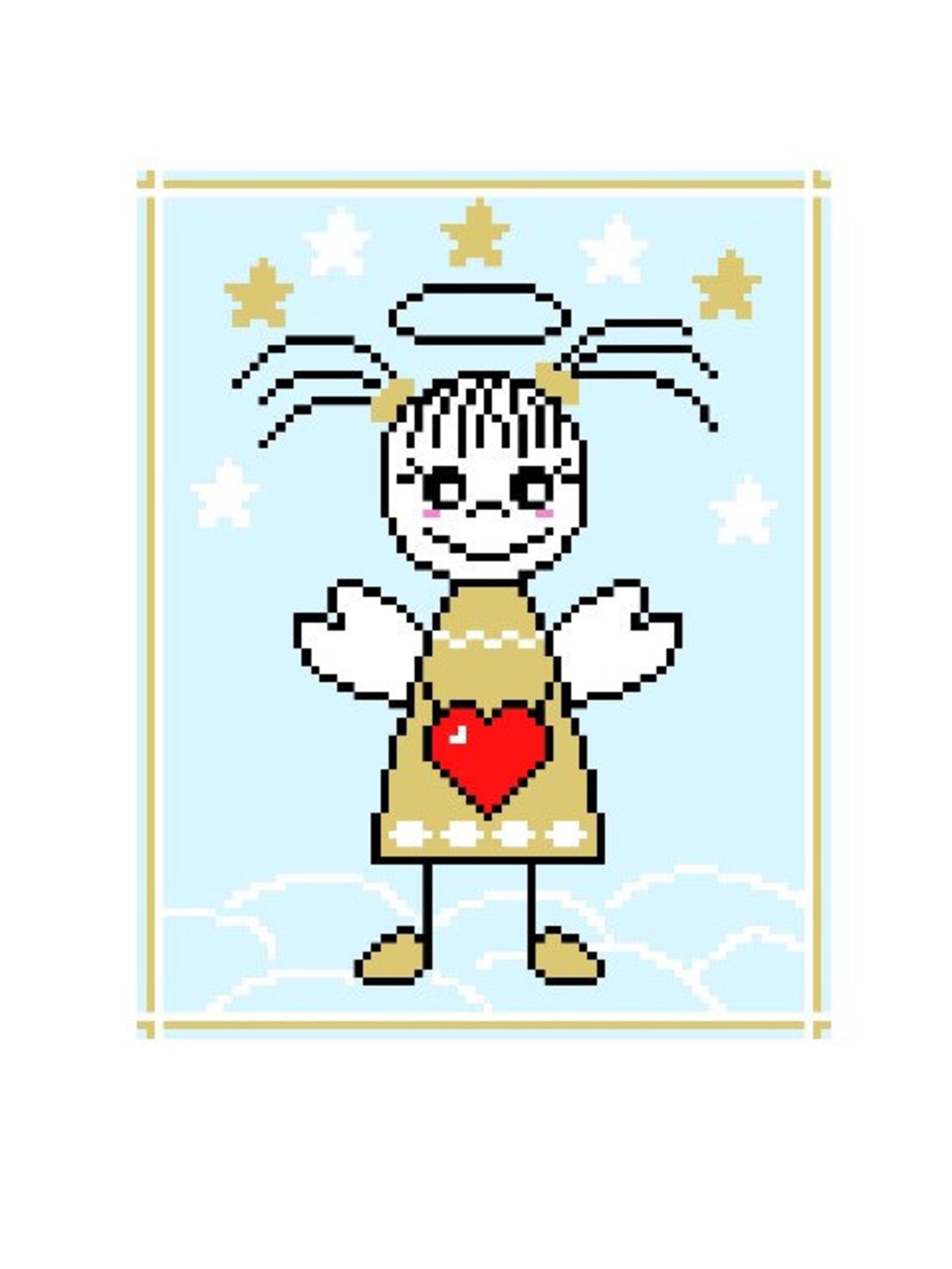 GUARDIAN ANGEL Crochet Graph for Blanket, C2C, Written & Color Blocked ...