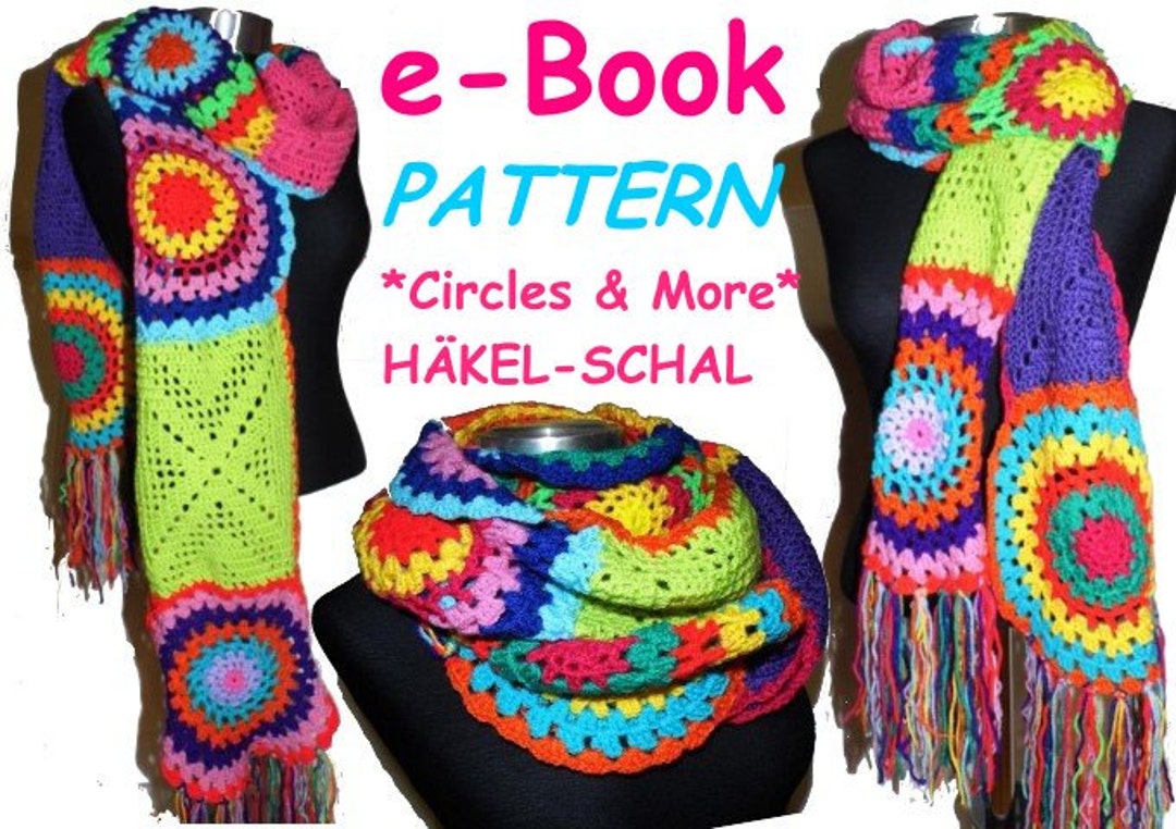 CROCHET PATTERN *extralong Scarf* E-book in Us-english and German, Pdf ...