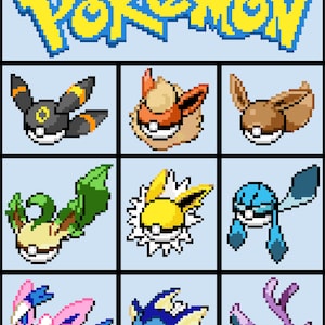 EEVEE EVOLUTION - POKEBALLS - Pokémon - Inspired Graph for C2c Crochet ...