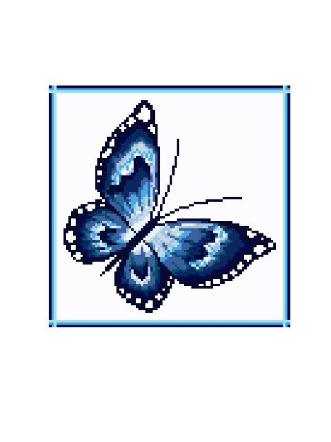 MORPHO BUTTERFLY Crochet Graph for Blanket C2C Written & - Etsy